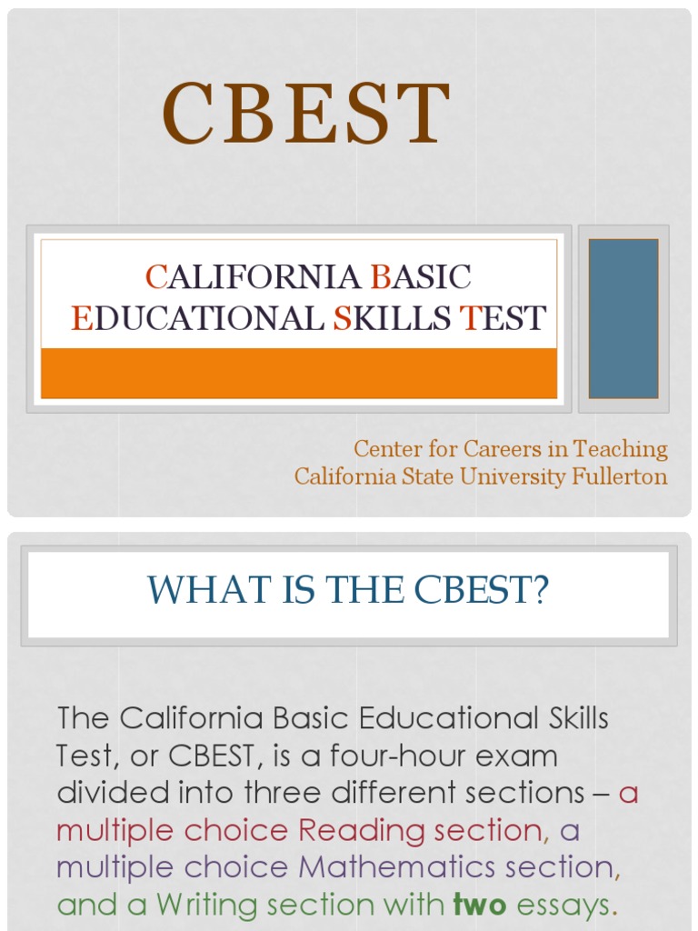 Cbest - Cset 2017 | PDF | Career & Growth