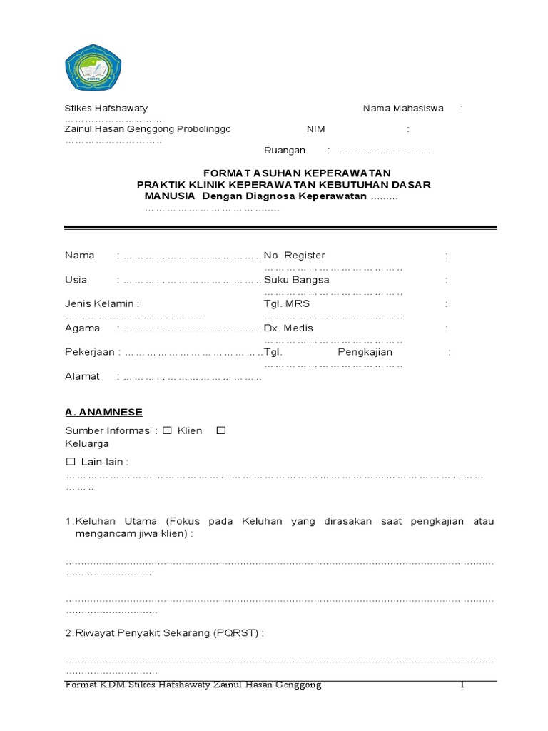 Format Askep KDM-2 | PDF