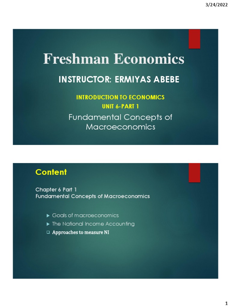 Freshman Eco Unit 6 | PDF | Real Versus Nominal Value (Economics ...