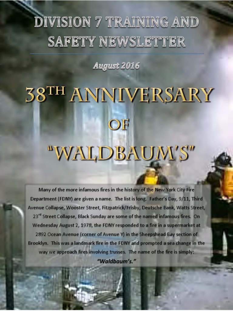 Waldbaum's Supermarket Fire Overview | PDF | Truss | Firefighter