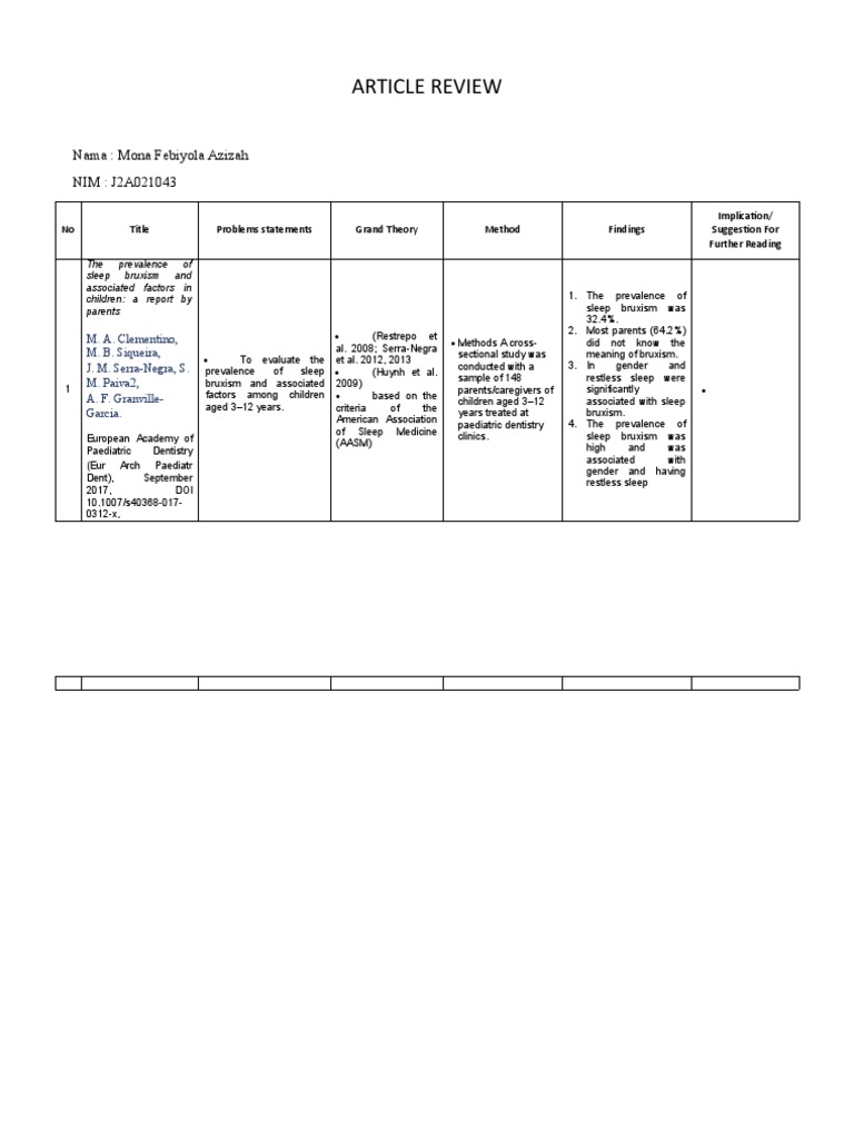Article Review | PDF | Psychological Concepts | Health Sciences