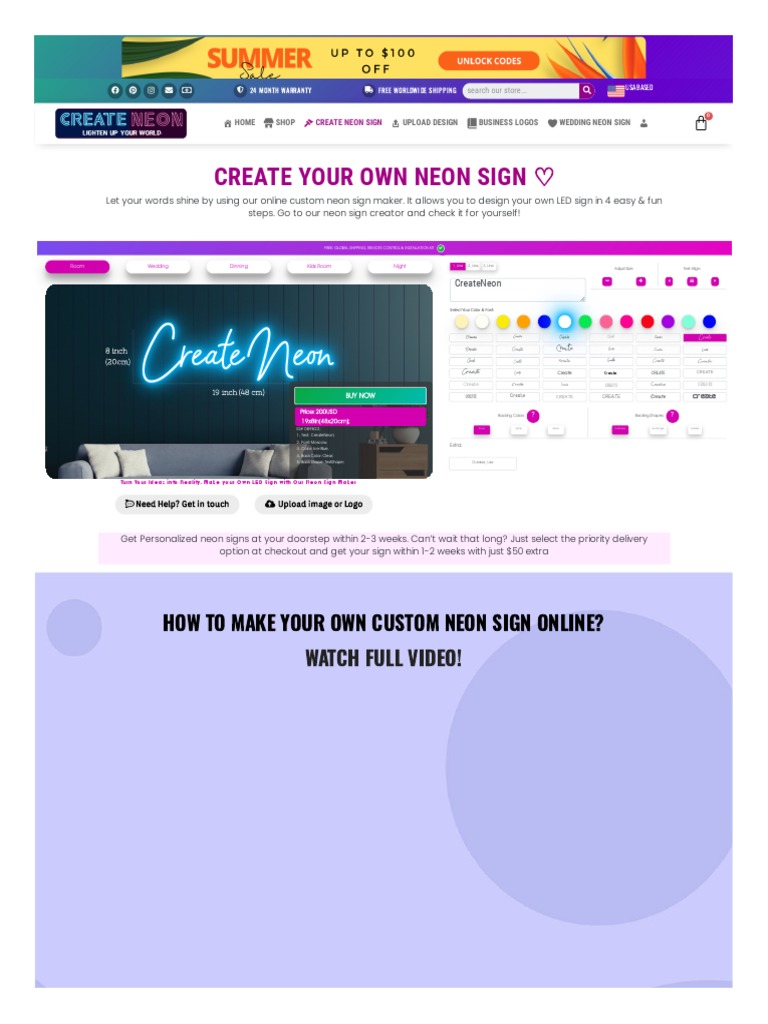 Create Your Own Neon Sign | PDF | Computing