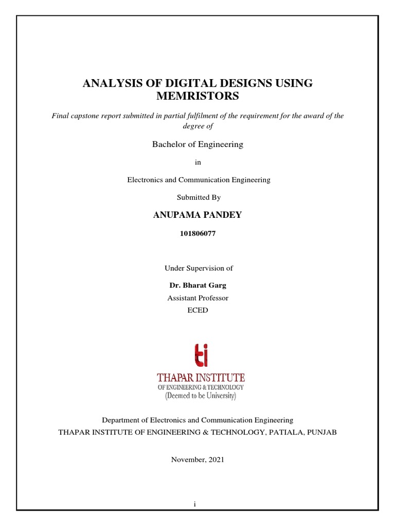 Memristor-Based Digital Design Analysis | PDF | Logic Gate | Electrical ...