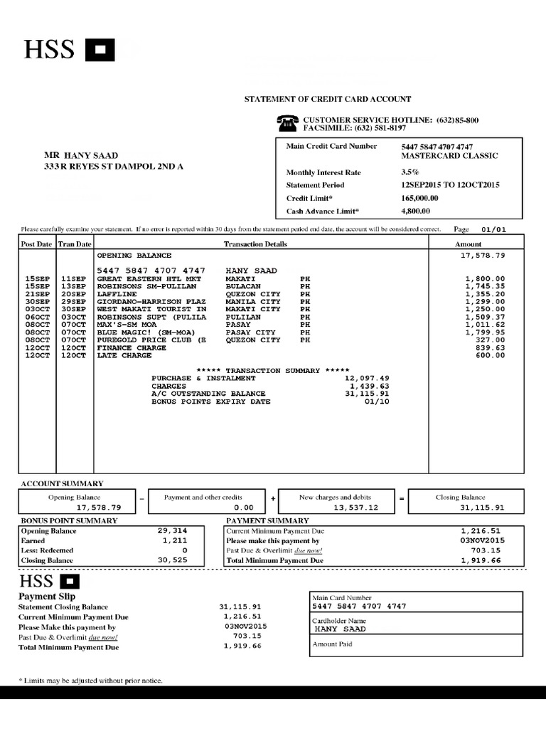 01 CreditCardStatement | PDF