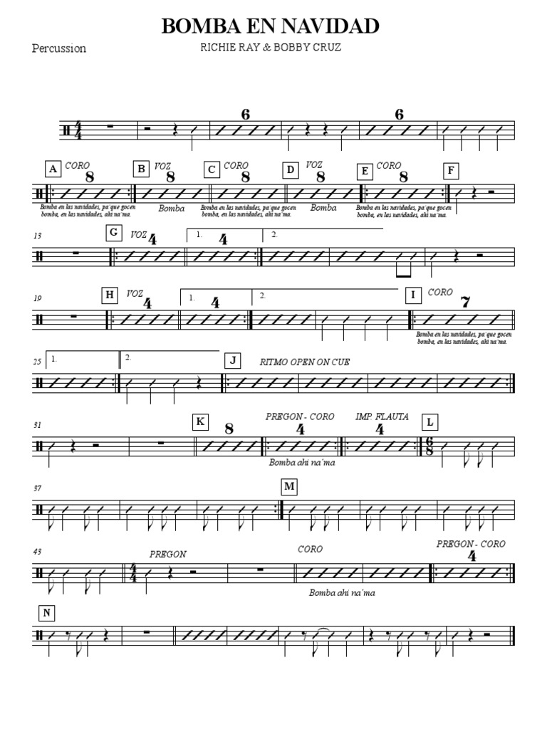 Bomba en Navidad - Percussion | PDF