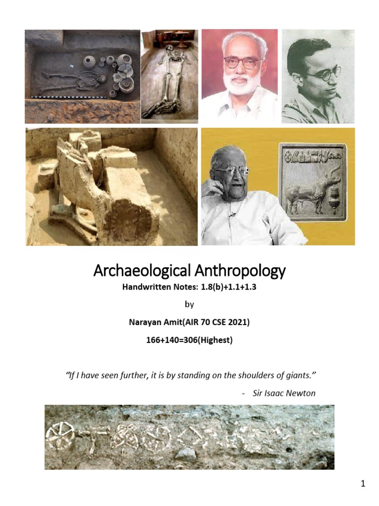 Archaeological Anthropology: Handwritten Notes: 1.8 (B) +1.1+1.3 | PDF ...