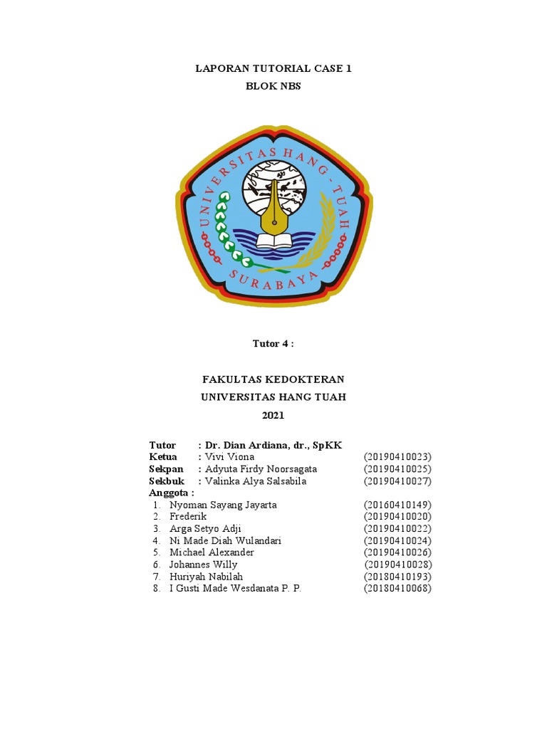 Laporan Tutorial Case 1 NBS Tutor 4 | PDF
