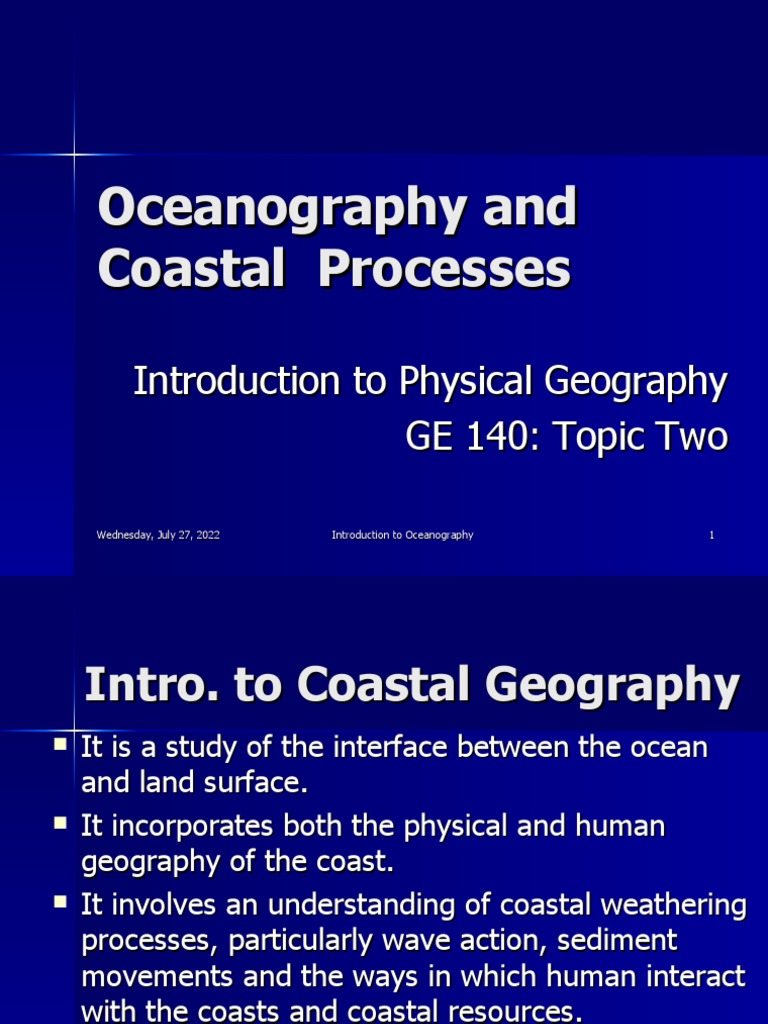Oceanography and Coastal Processes | PDF | Oceans | Earth