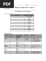 Cambridge Latin Course Book I Vocabulary Stage 1 Stage 2 | PDF