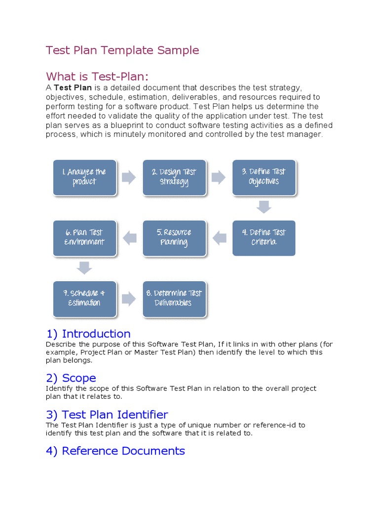 Test Plan Template Sample | PDF | Software Testing | Software