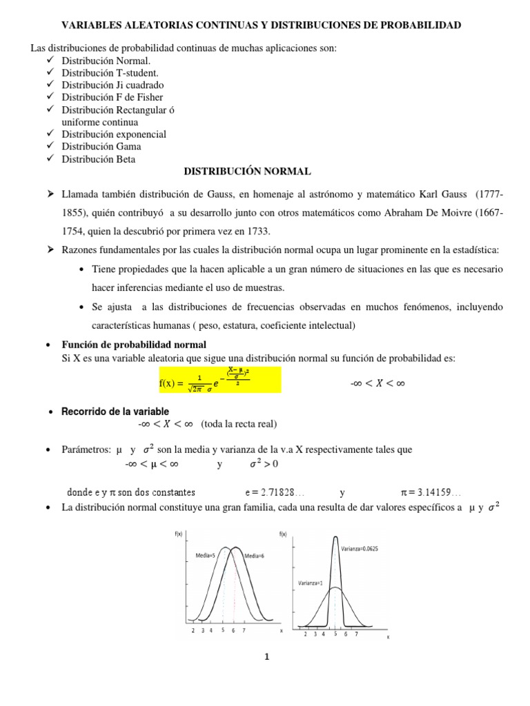 Distribución de Probabilidad Normal | PDF | Distribución normal ...