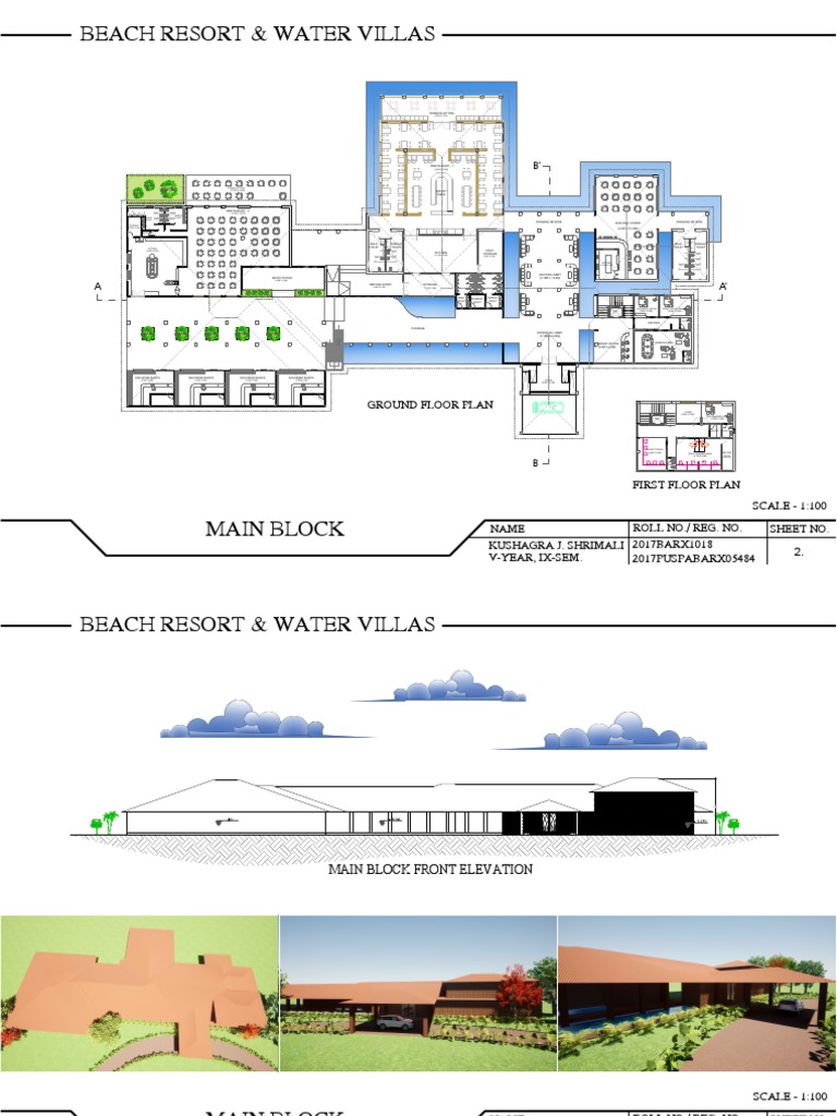 Beach Resort Plans Ground Plan