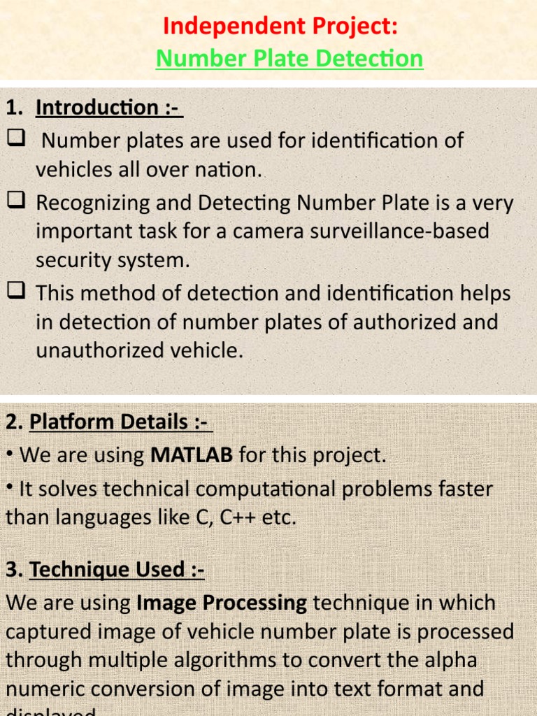 Car Number Plate Detection | PDF | Image Segmentation | Vehicle ...