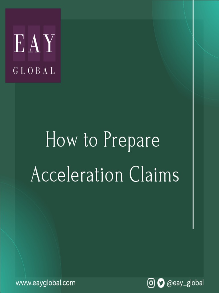 How To Prepare Acceleration Claims 1651772113 | PDF