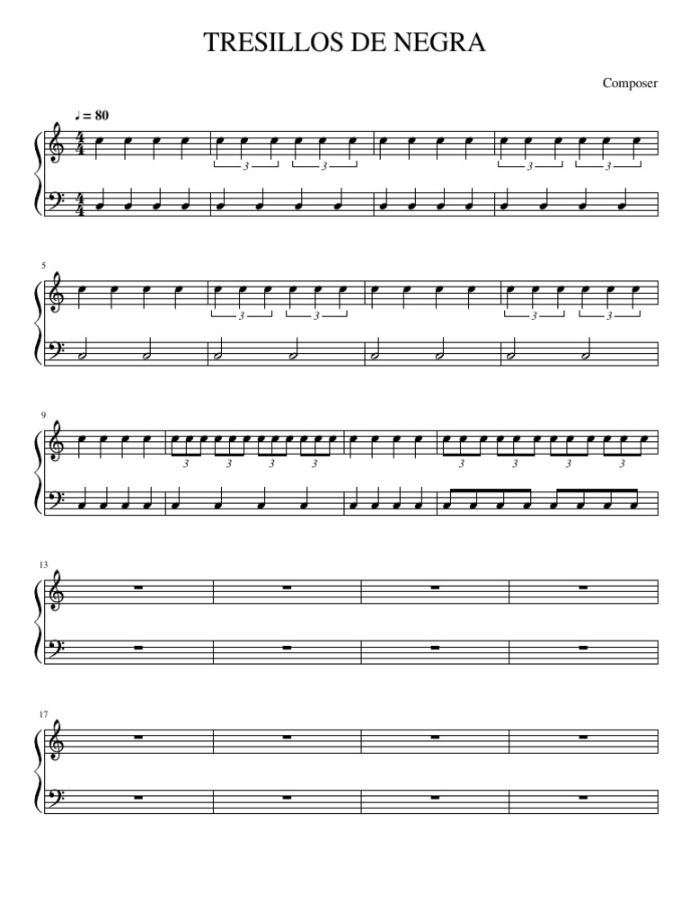 Tresillos de Negra: Composer 80 | PDF