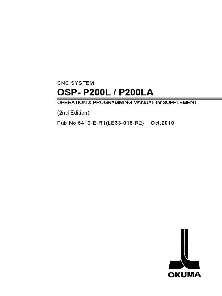 OSP-P200L / P200LA: (2nd Edition) | PDF | Machining | Cartesian ...