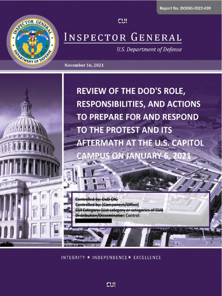 OIG DoD Report Jan 6 Aftermath | PDF | United States Department Of ...