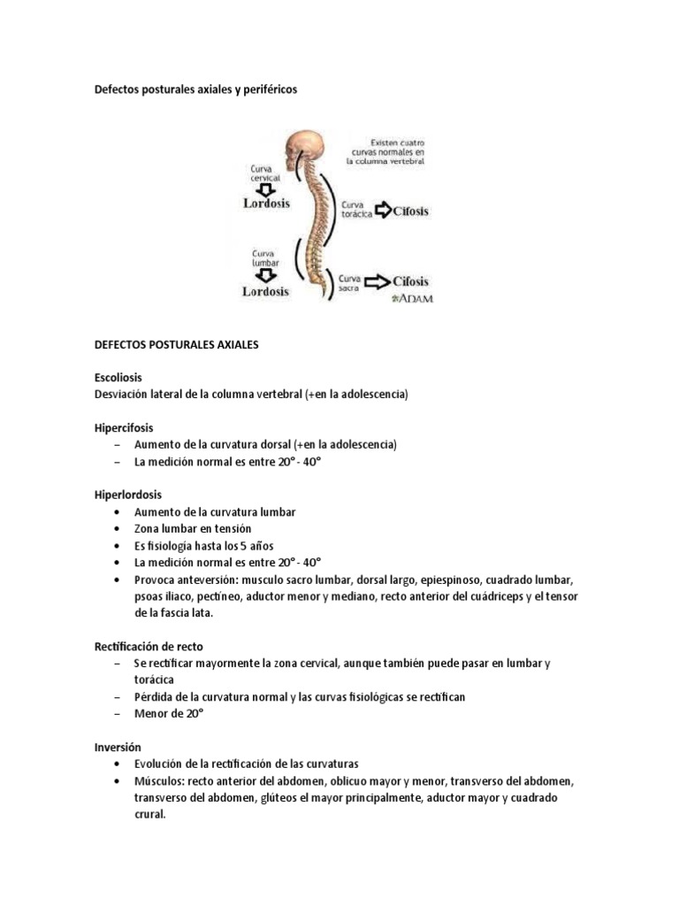 Defectos Posturales Axiales y Periféricos | PDF | Pie | Tobillo