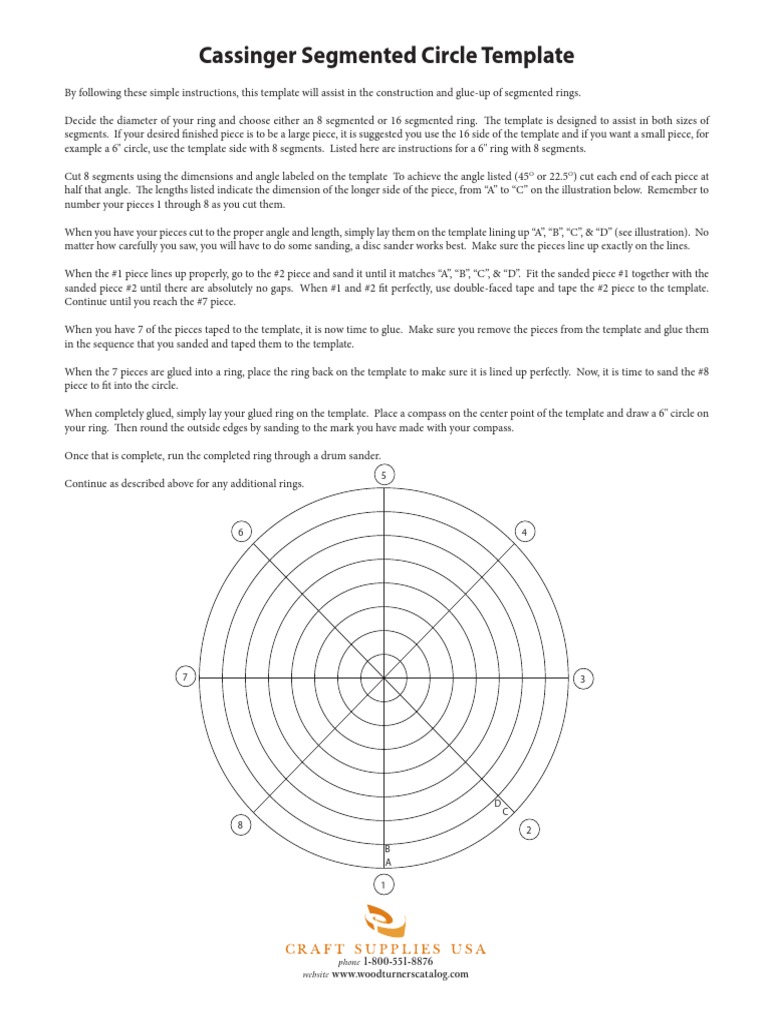 Cassinger Segmented Circle Template: Phone Website | PDF | Angle
