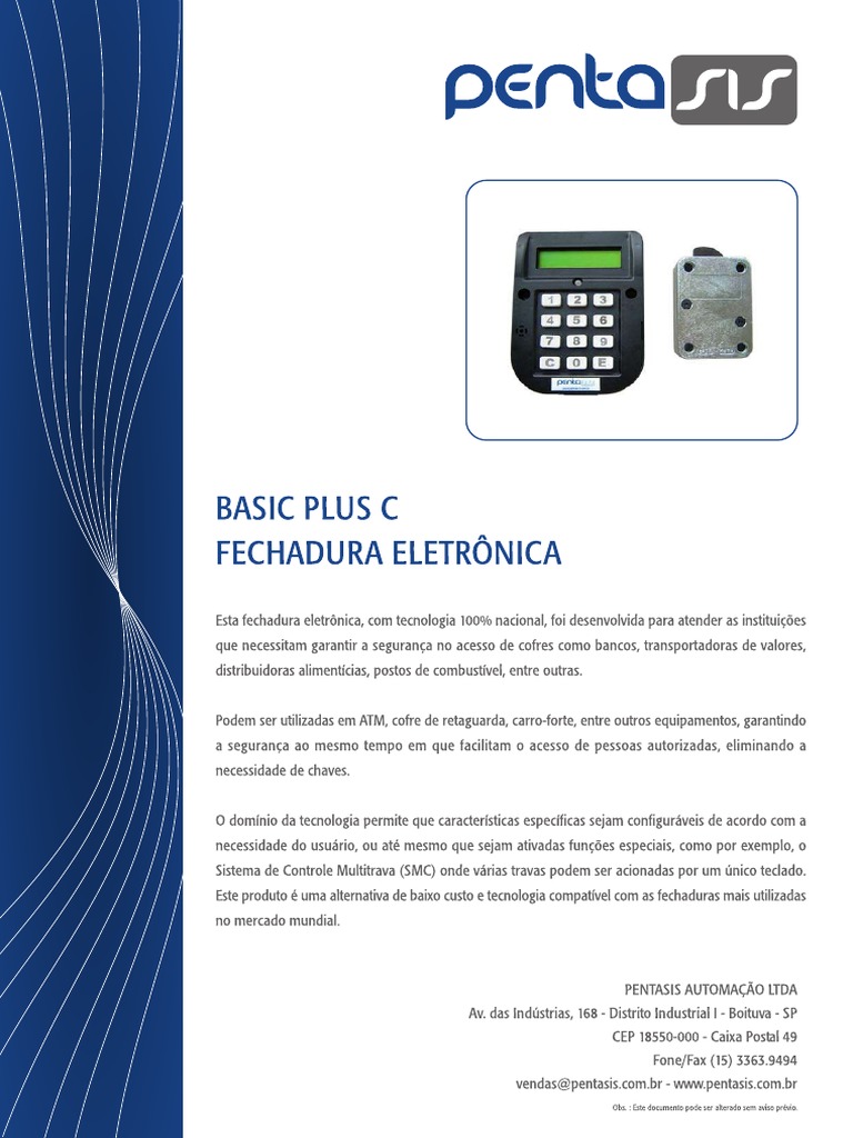 Pentasis Basic Plus C | PDF