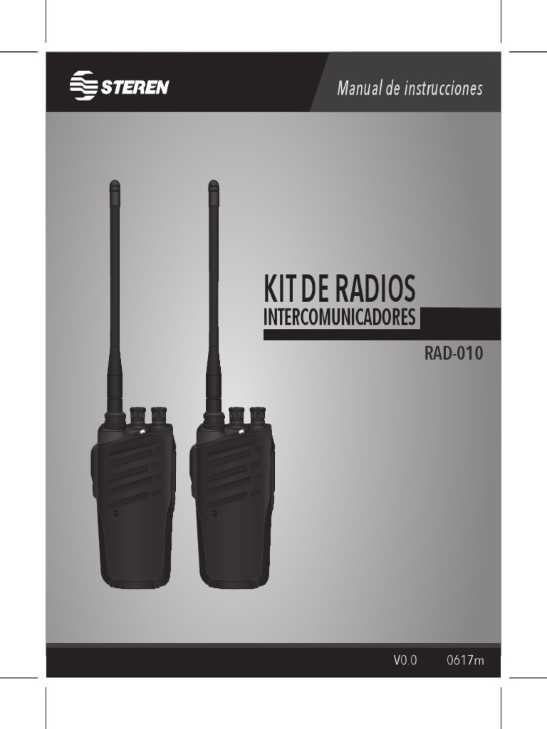 Manual de Radios Intercomunicadores Steren RAD-010 | PDF | Radio ...