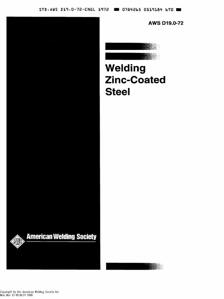 AWS D19.0 77 Soldadura Galvanizada | PDF