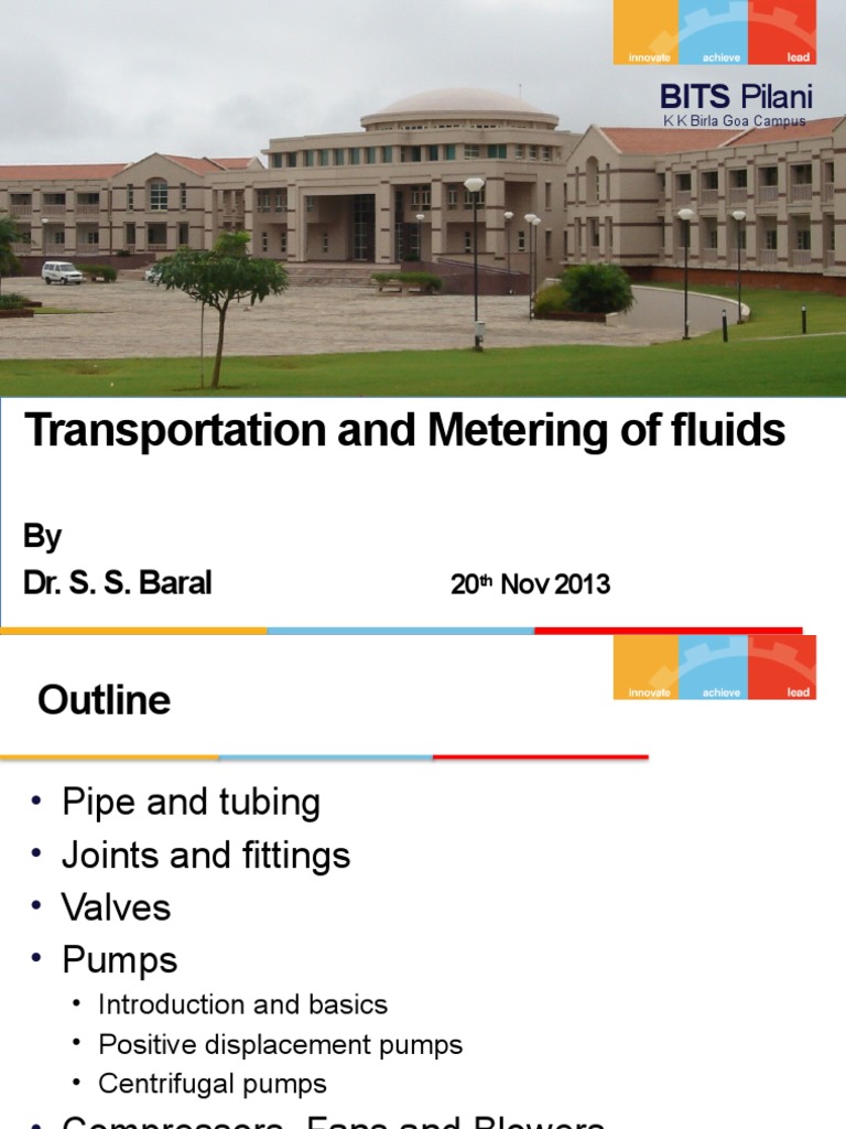 Transportation and Metering of Fluids | PDF | Pump | Pipe (Fluid ...