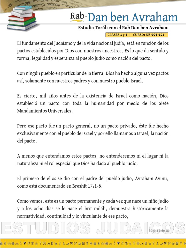 Guía de Estudio - Clase 1 y 2 - Curso 1 - Rab Dan Ben Avraham | PDF ...