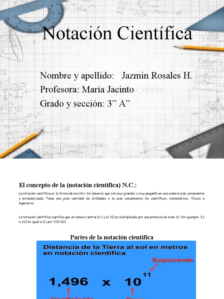 Notacion Cientifica | PDF | Números | Exponenciación