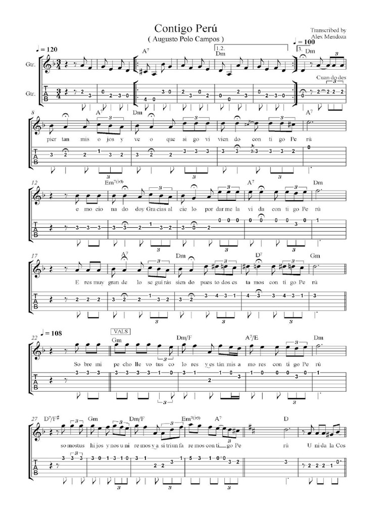 Canción Contigo Peru | PDF