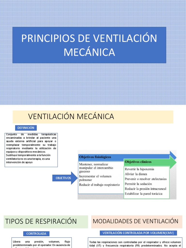 Principios de Ventilación Mecánica1 | PDF | Neumología | Sistema respiratorio