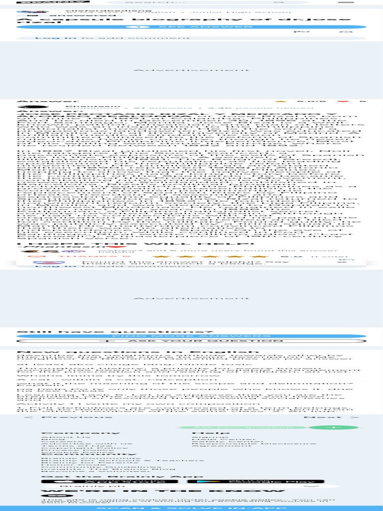 A Capsule Biography of DR - Jose Rizal - Brainly - PH | PDF | Philippines