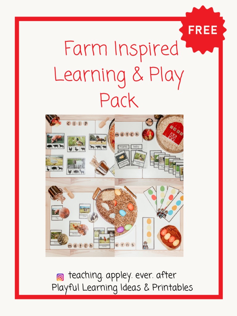Farm Inspired Toddler Learning & Play Pack | PDF | Old Mac Donald Had A ...