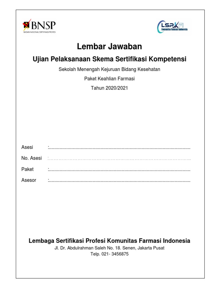 Lembar LSP | PDF