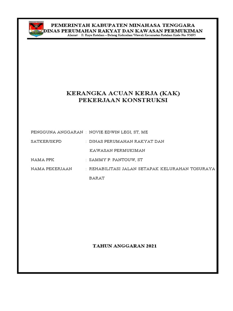 Kak Rehab Jalan Setapak Tosbar | PDF