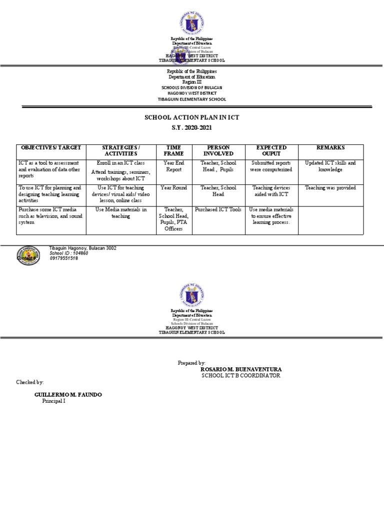 ICT Plan Accomplishment | PDF | Educational Technology | Teachers