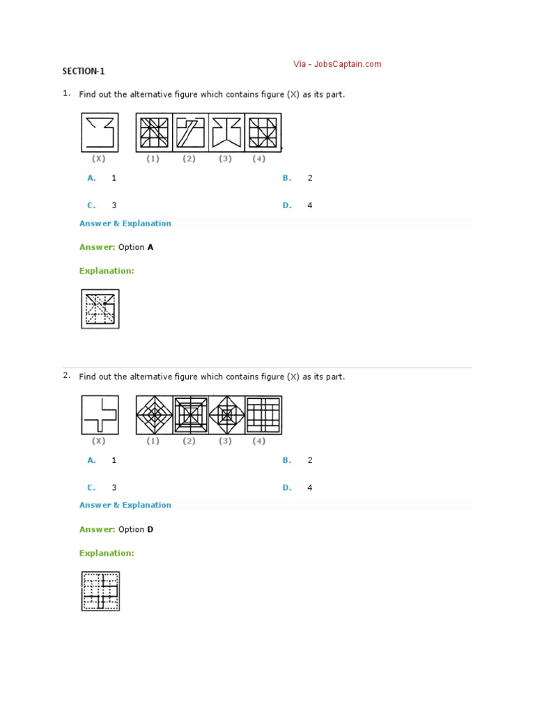 Embedded Images Non Verbal Reasoning Questions and Answers | PDF