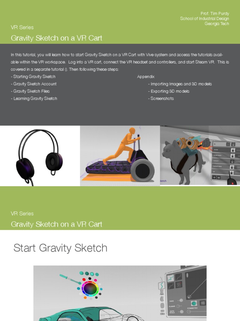Gravity Sketch On A VR Cart | PDF | Screenshot | Virtual Reality