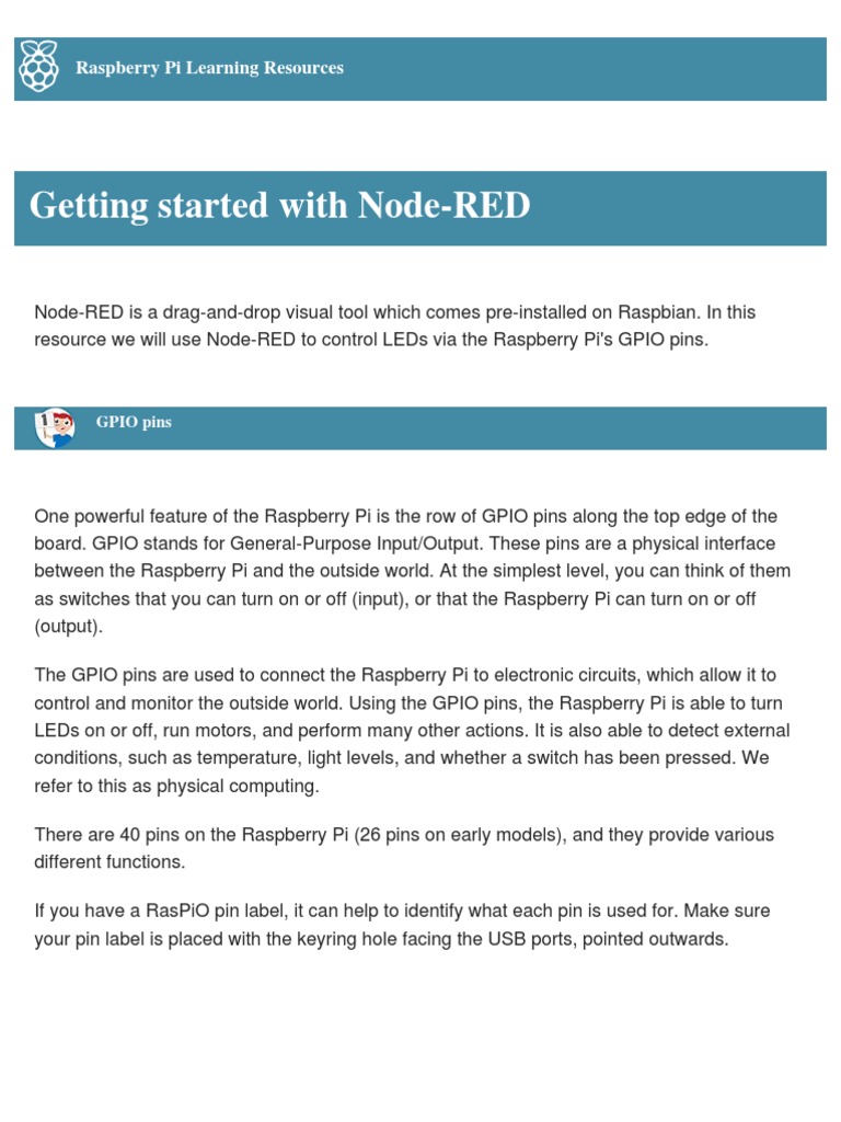 Getting Started With Node-Red Raspberry Pi (PDFDrive) | PDF | Computing | Computer Engineering