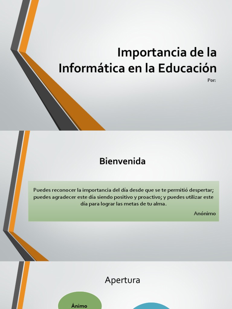 Importancia de La Informática en La Educación | PDF | Método de ...
