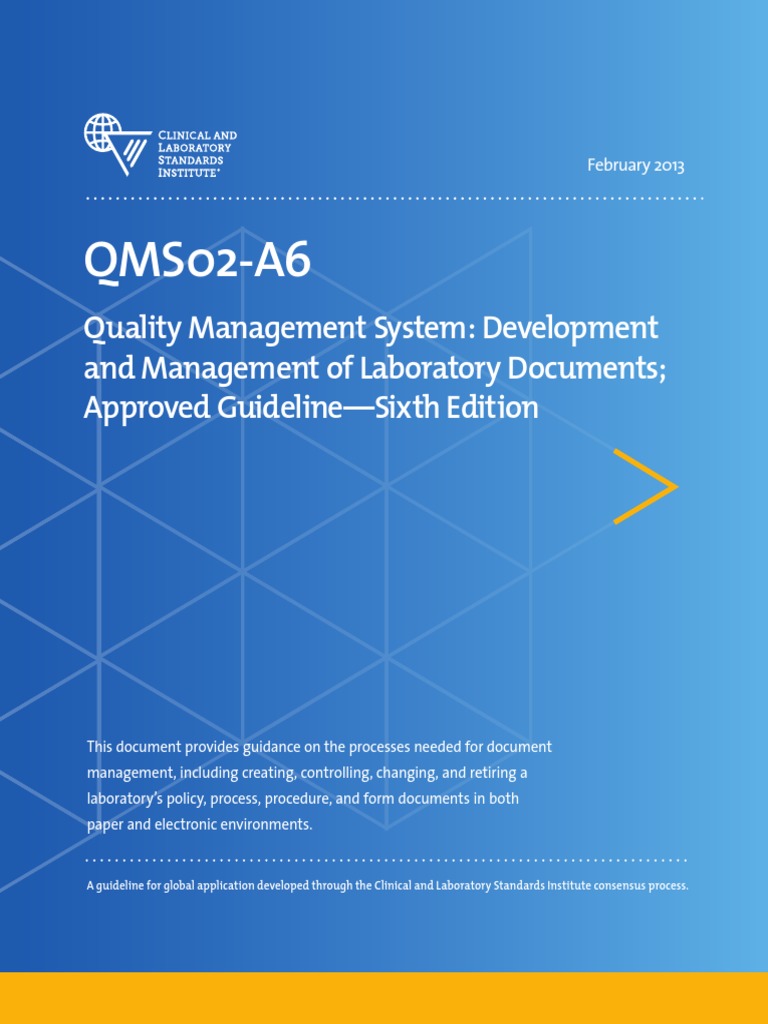 QMS02-A6: Quality Management System: Development and Management of ...