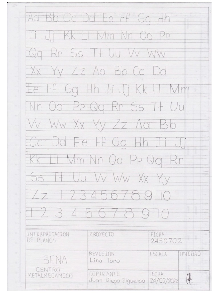 Caligrafia Tecnica Formato DIN A4 | PDF