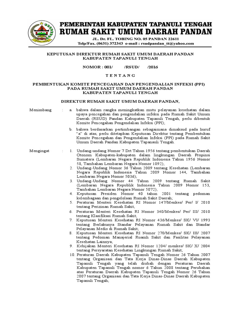 SK Komite Ppi | PDF | Pengembangan Diri