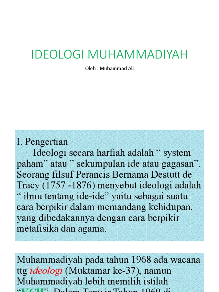 Ideologi Muhammadiyah | PDF
