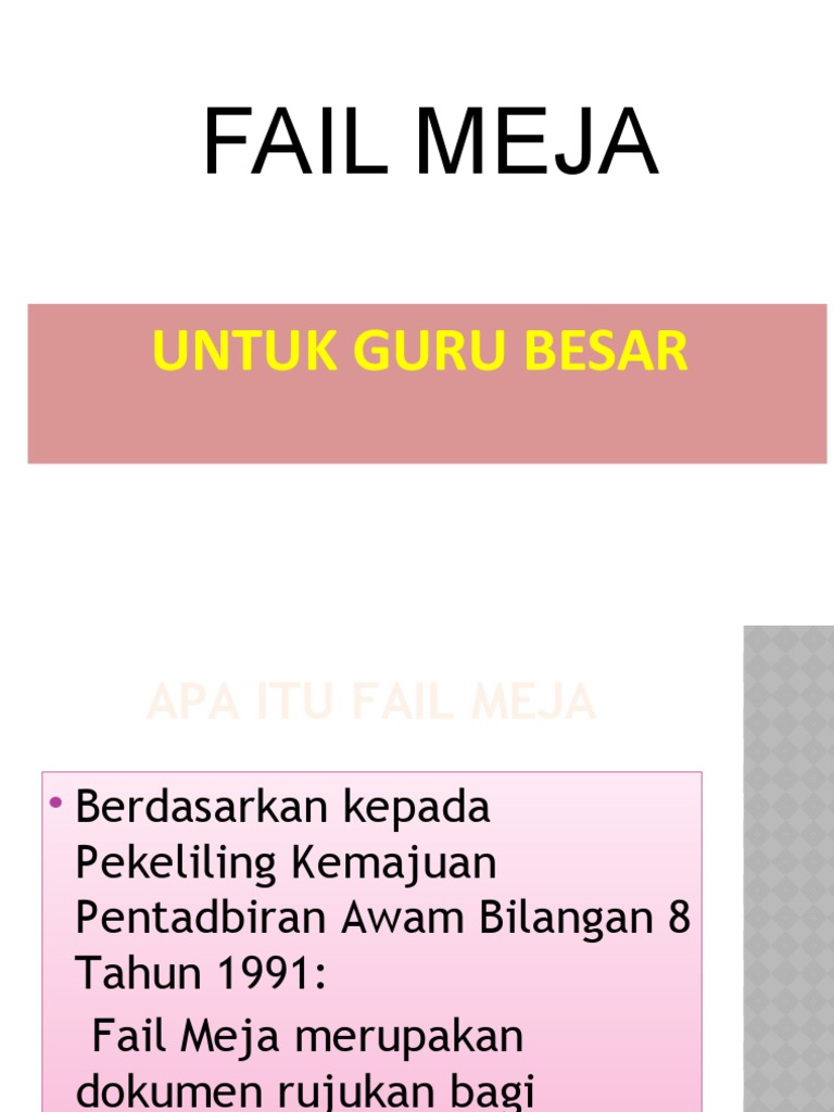 Fail Meja | PDF