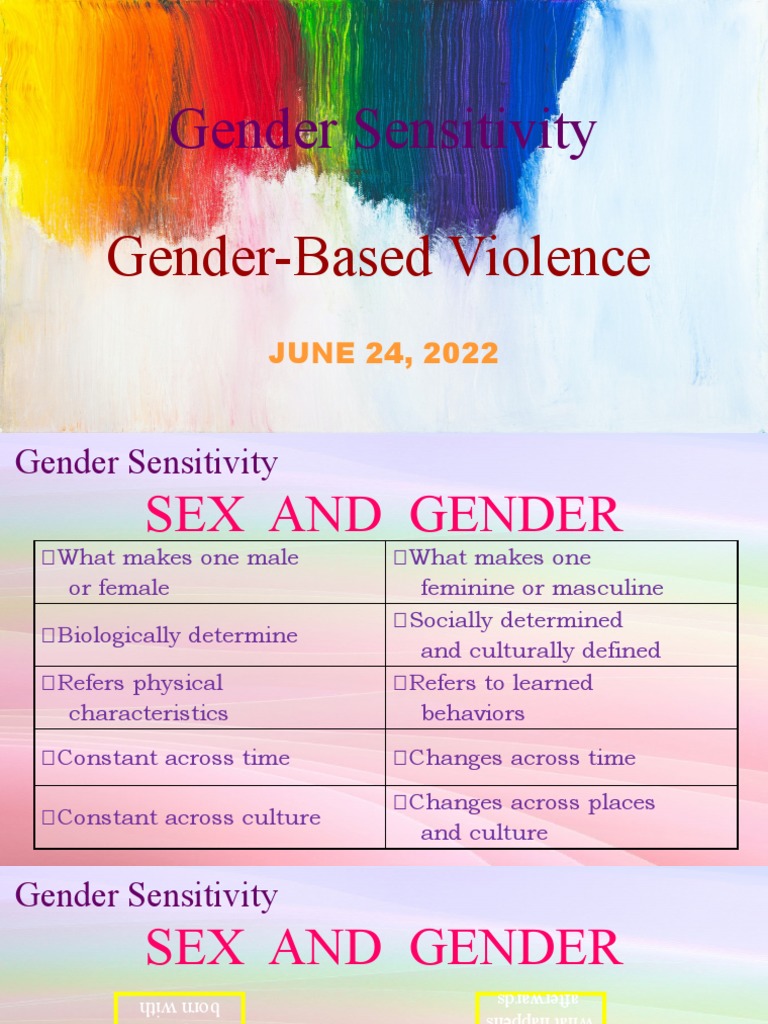 Gender Sensitivity | PDF | Gender Studies | Gender