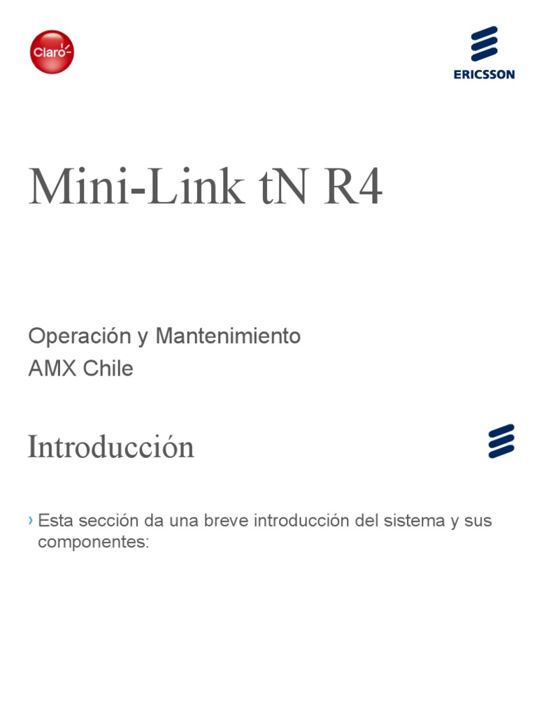 Mini-Link TN R4 Operación y Mantenimiento - Curso Básico | PDF | Estándares de red | Comunicación