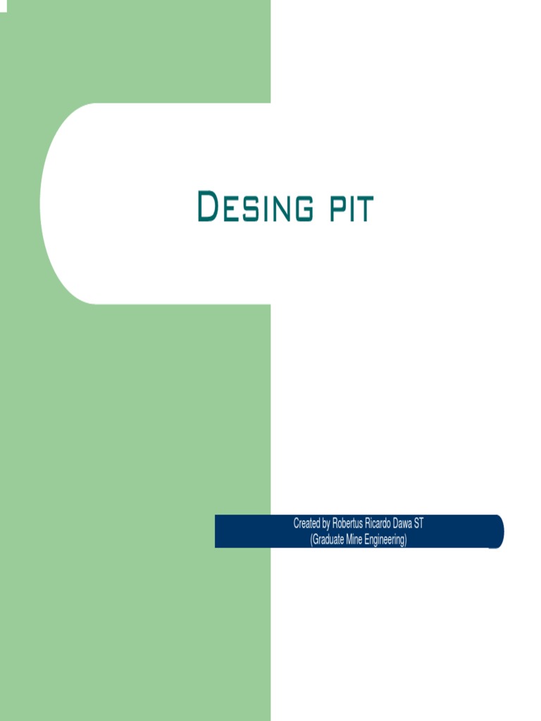 Modifikasi Desain Pit Batubara | PDF