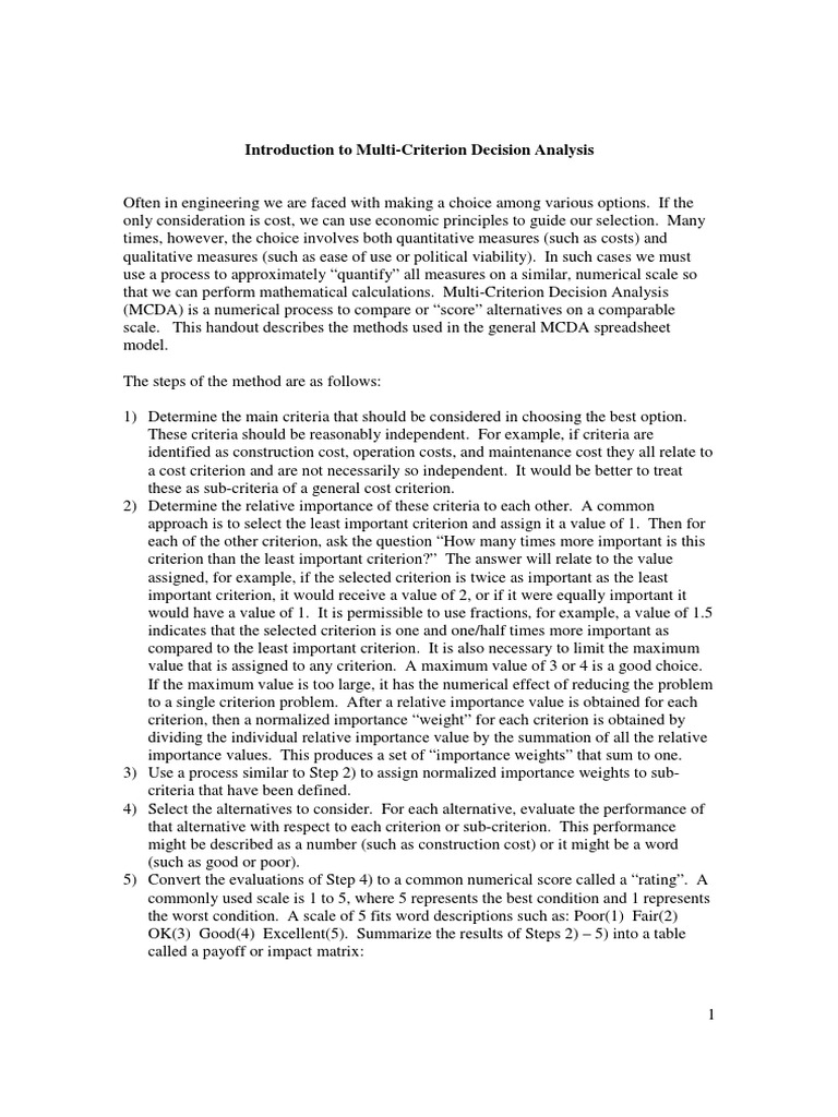 Mcda Theory and Examples | PDF | Mathematics | Applied Mathematics