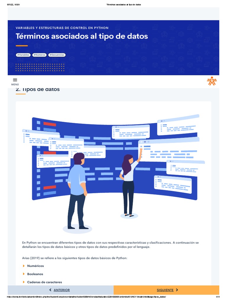 Tipos de Datos | PDF | Python (lenguaje de programación) | Tipo de datos